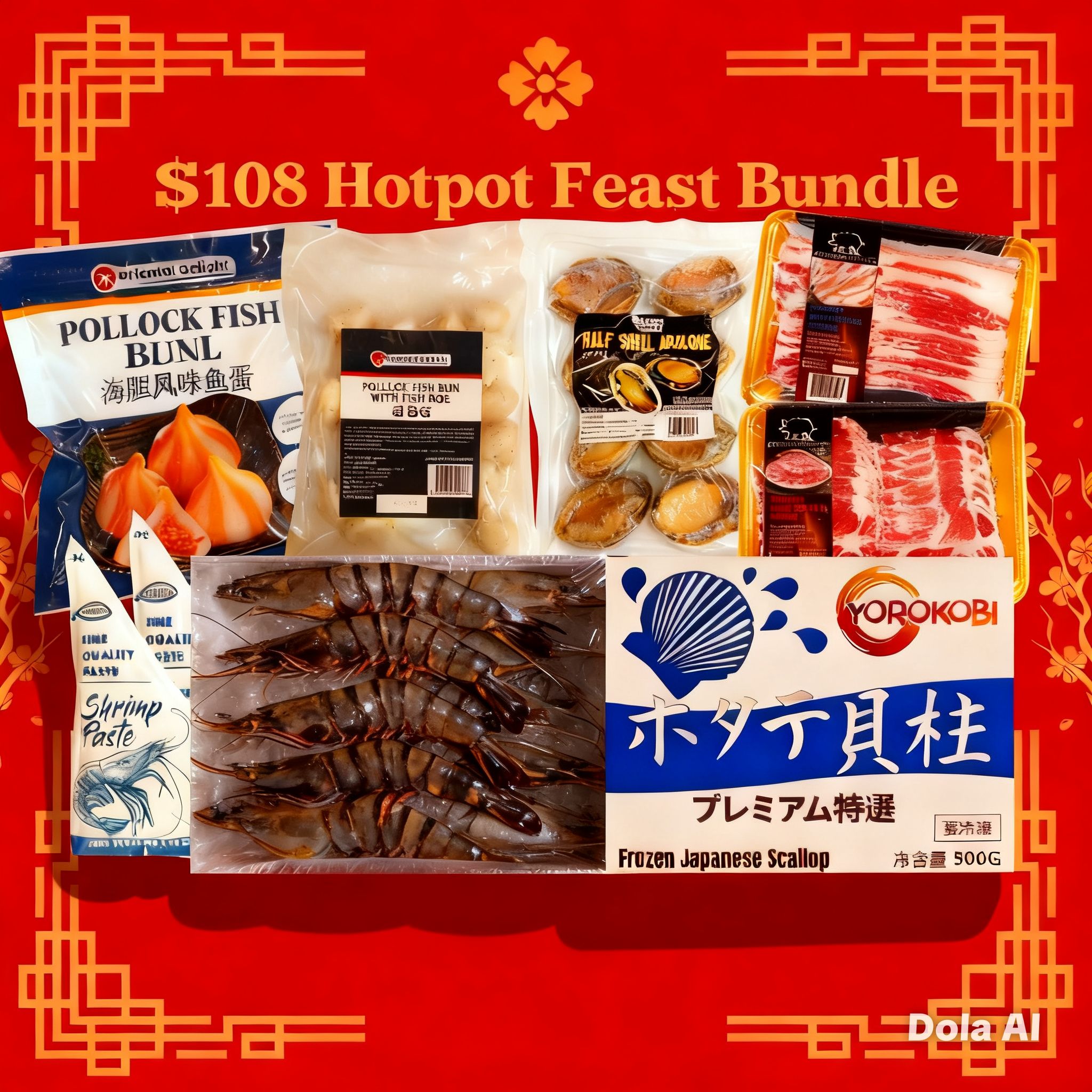 $108 Premium Hotpot Feast Bundle 4kg - Frozen – Pickme Grocer SG